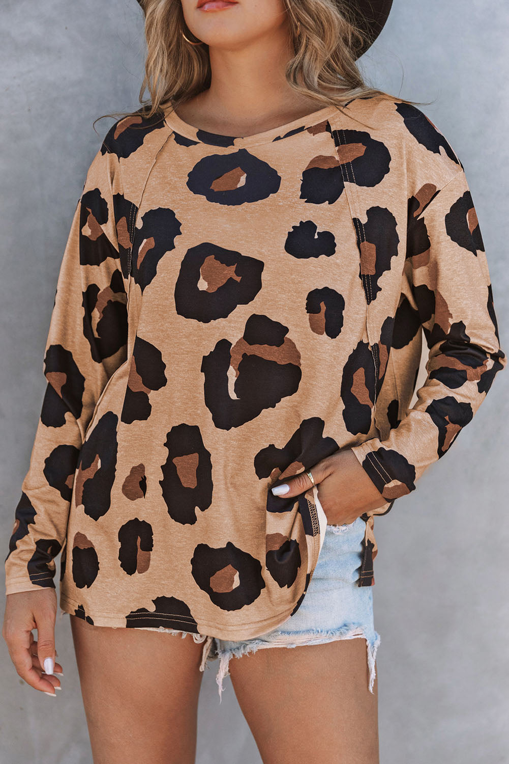 Leopard Print Long Sleeve Loose Top – Better Together Boutique, crafts ...